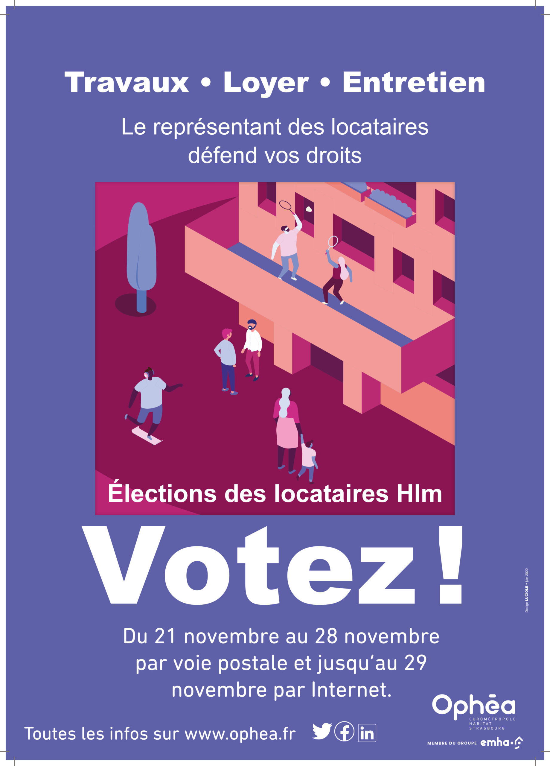 Elections Locataires Ophéa du 21 au 29 novembre 2022 - Ophea